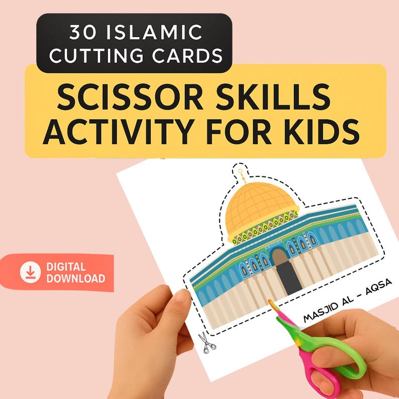 Islamic Cutting Cards: Muslim Homeschool Activity (PDF Download ...