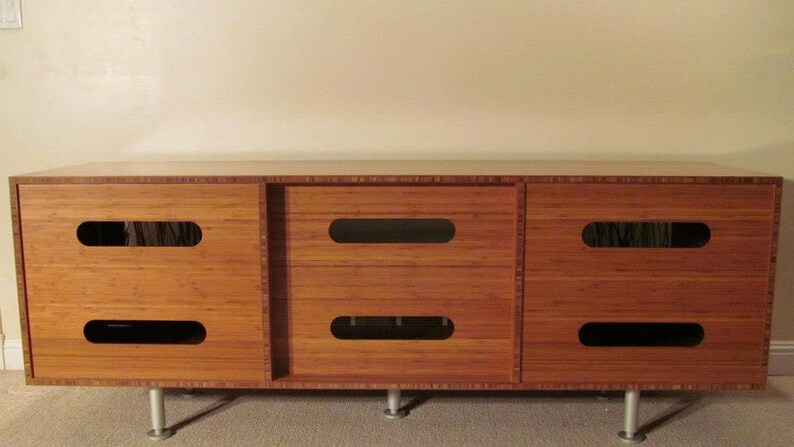 Bamboo and Seaweed TV Stand | Etsy