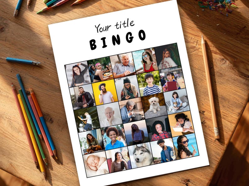 Custom Photo Bingo Cards: Personalized Party Game (digital PDF) - Etsy