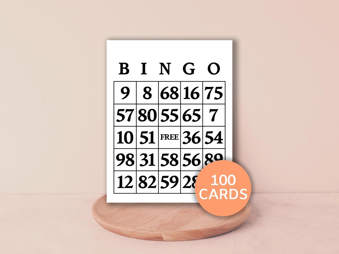 1-100 Number Bingo Cards for Kindergarten, Preschool Math Practice ...