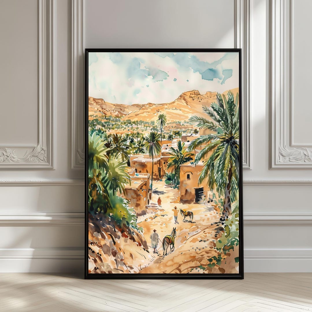 Abeche Watercolor Poster – Chad Africa City Wall Art Print, Travel ...