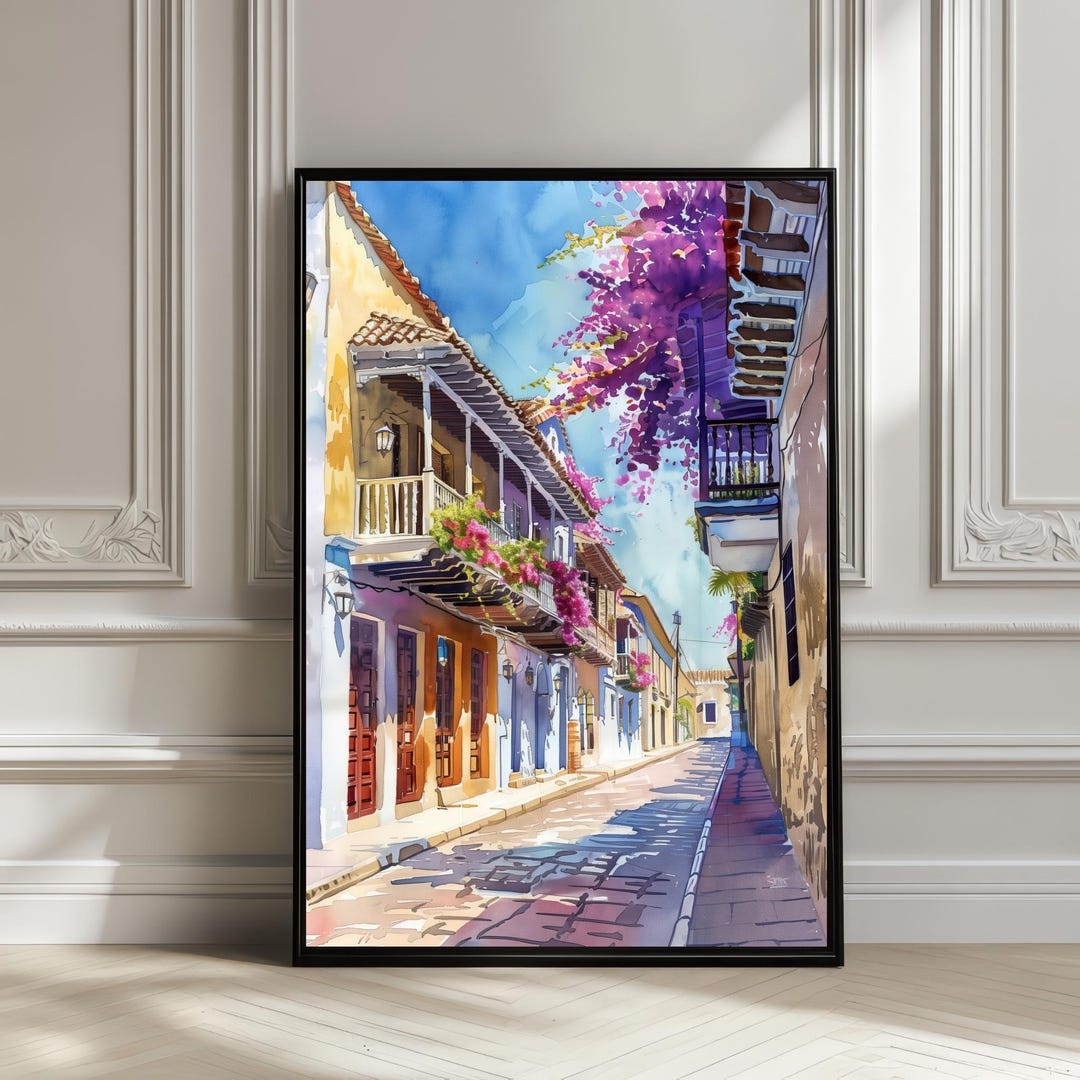 Colombia Watercolor Poster – South America Art Print, Vibrant Travel ...