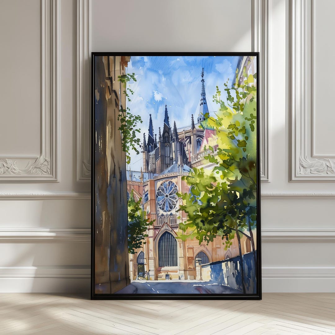 Metz Watercolor Poster, France Cityscape Art Print, European Travel ...