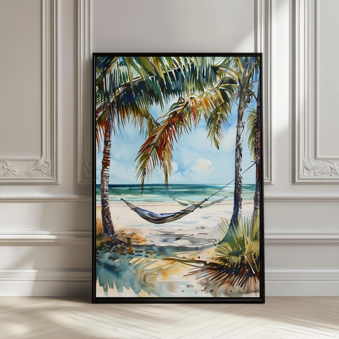 Holbox Watercolor Poster, Mexico Island Print, Caribbean Coastal Decor ...