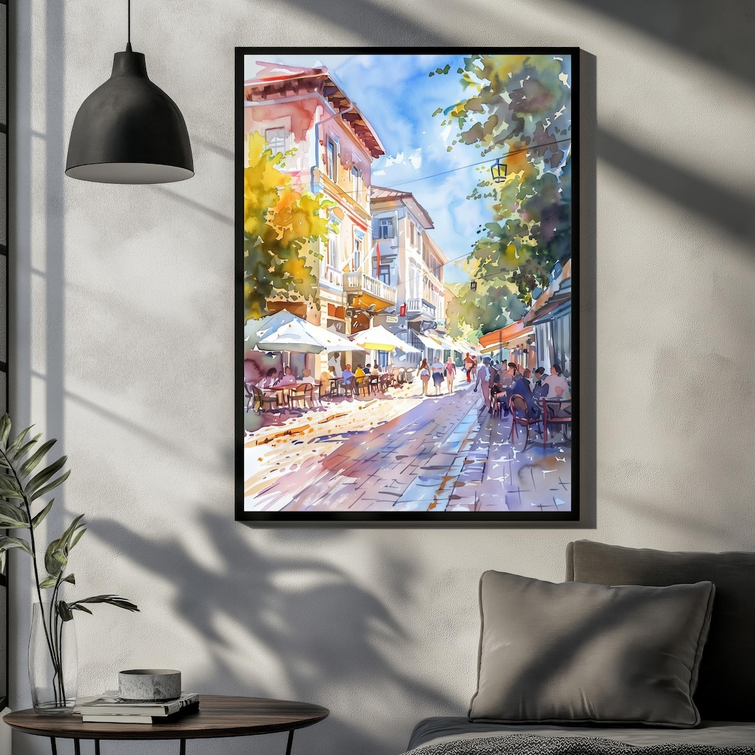 Bitola Watercolor Poster, North Macedonia Art Print, Balkan Wall Decor ...