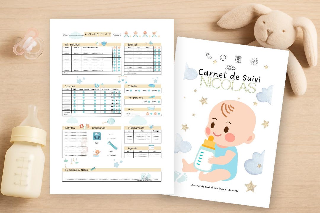 Baby Tracker PDF – Baby Tracker Printable – Blue Boy Theme, Newborn ...