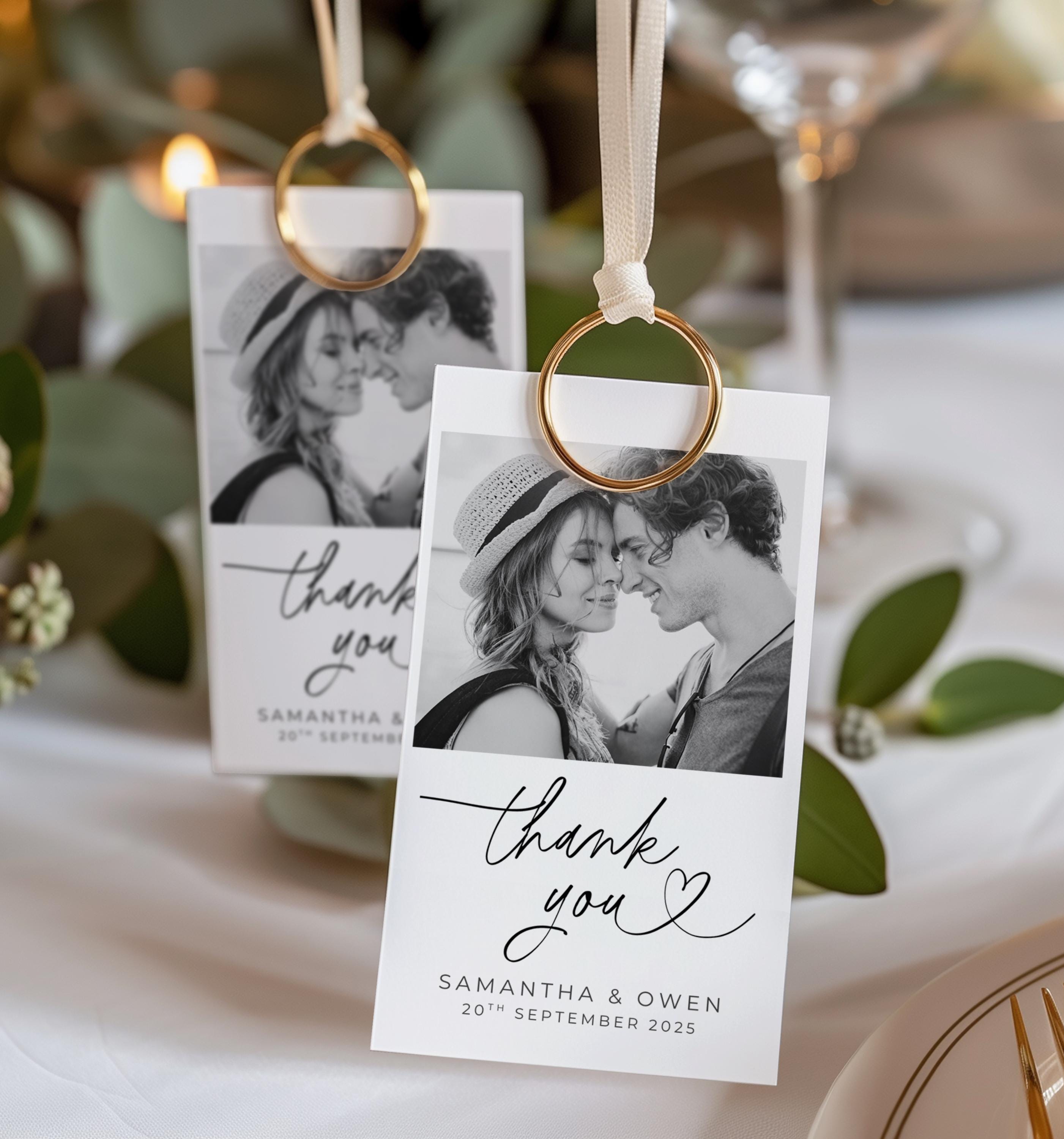 Editable Photo Wedding Favor Tags: Canva Template (digital Download) - Etsy