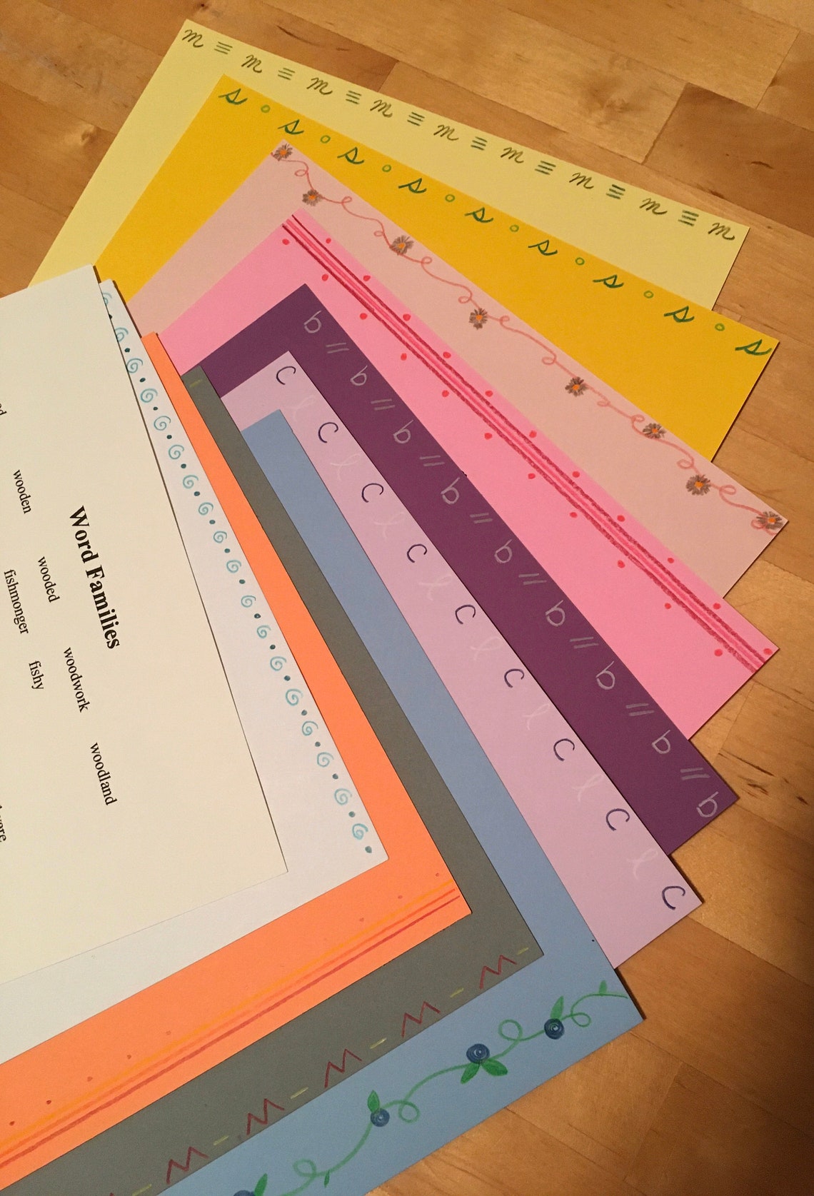 Montessori Word Study Charts Laminated - Etsy