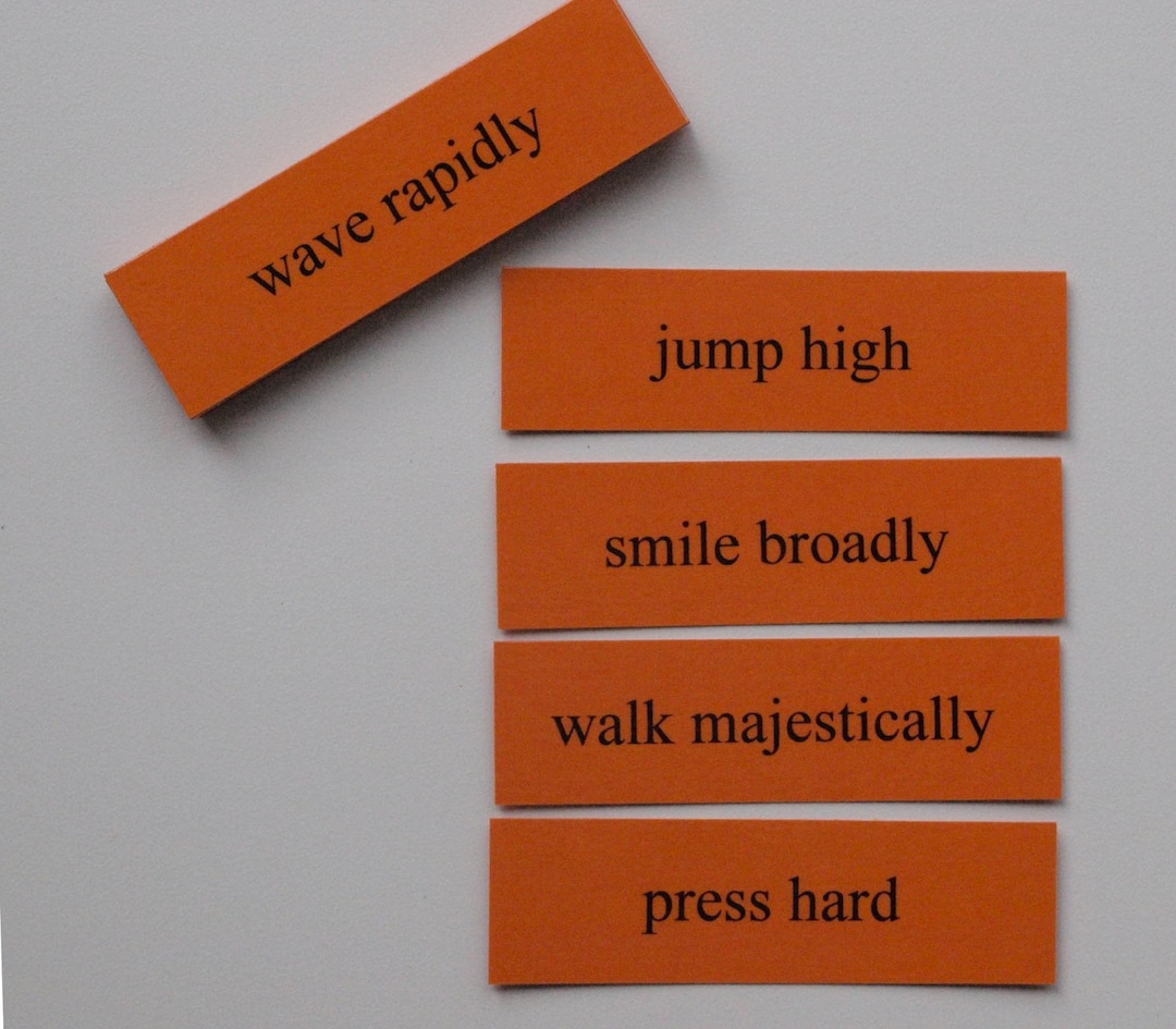 Montessori Adverb Labels - Etsy