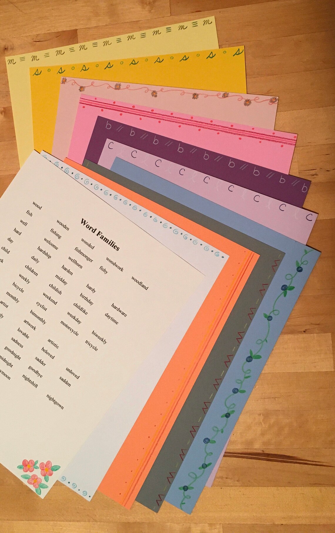 Montessori Word Study Charts Laminated | Etsy