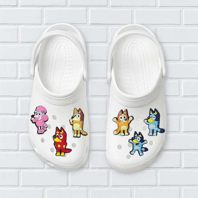 Cartoon Dog Shoe Charms Set Cute Colorful Puppy Family Animal ...