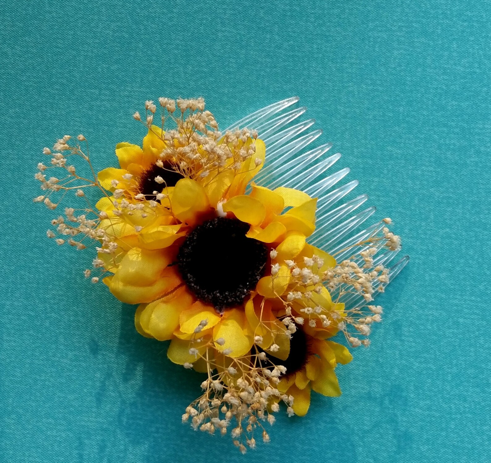 Wedding Veil Accessories Sunflower Hair Comb Destination Elope Bridal ...