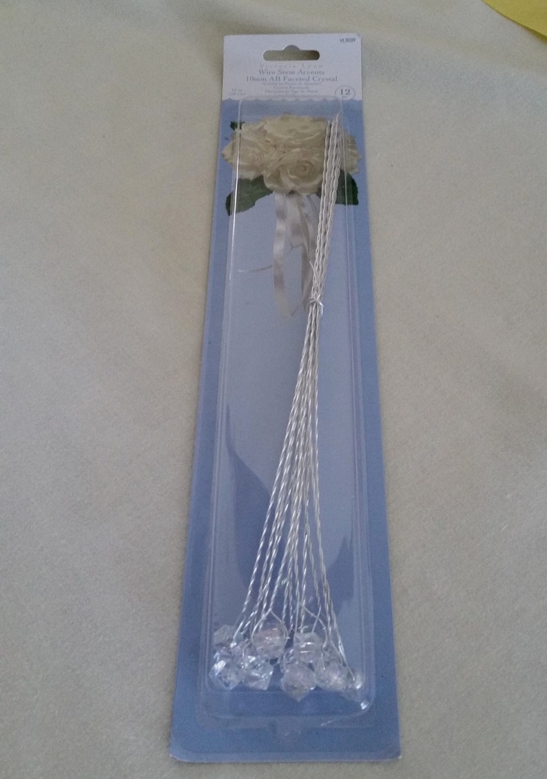 10mm crystal stems Bridal bouquet jewelery craft wedding | Etsy