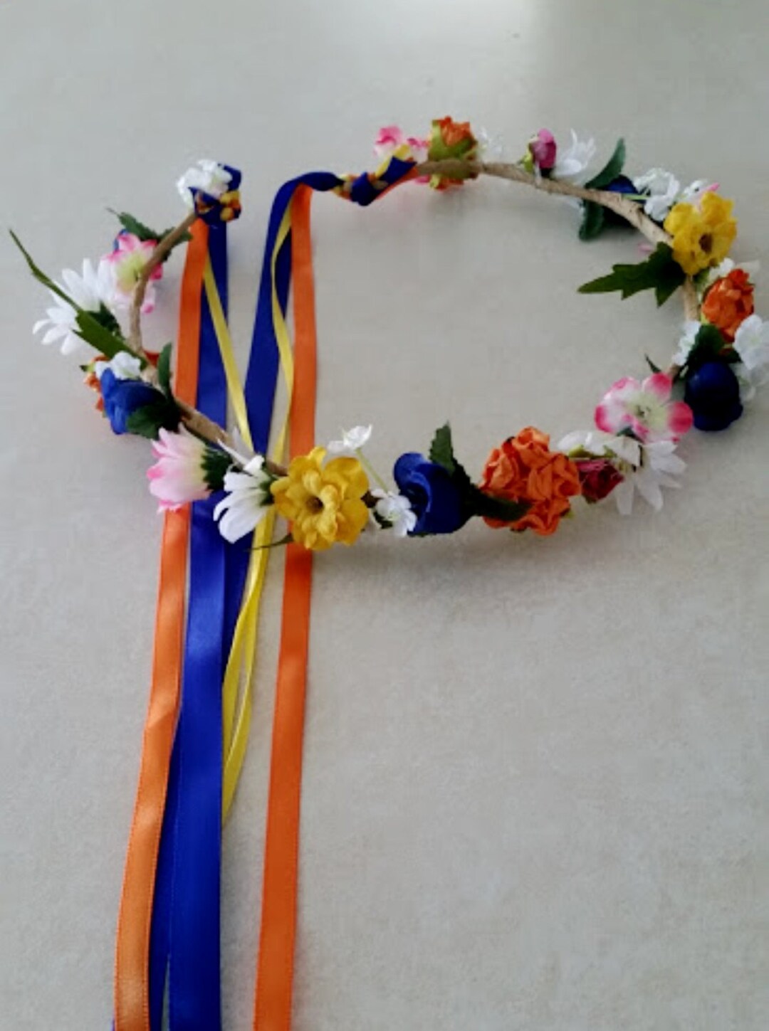 Rainbow Flower Crown Summer Beach Halo Elopement Bride Headpiece ...