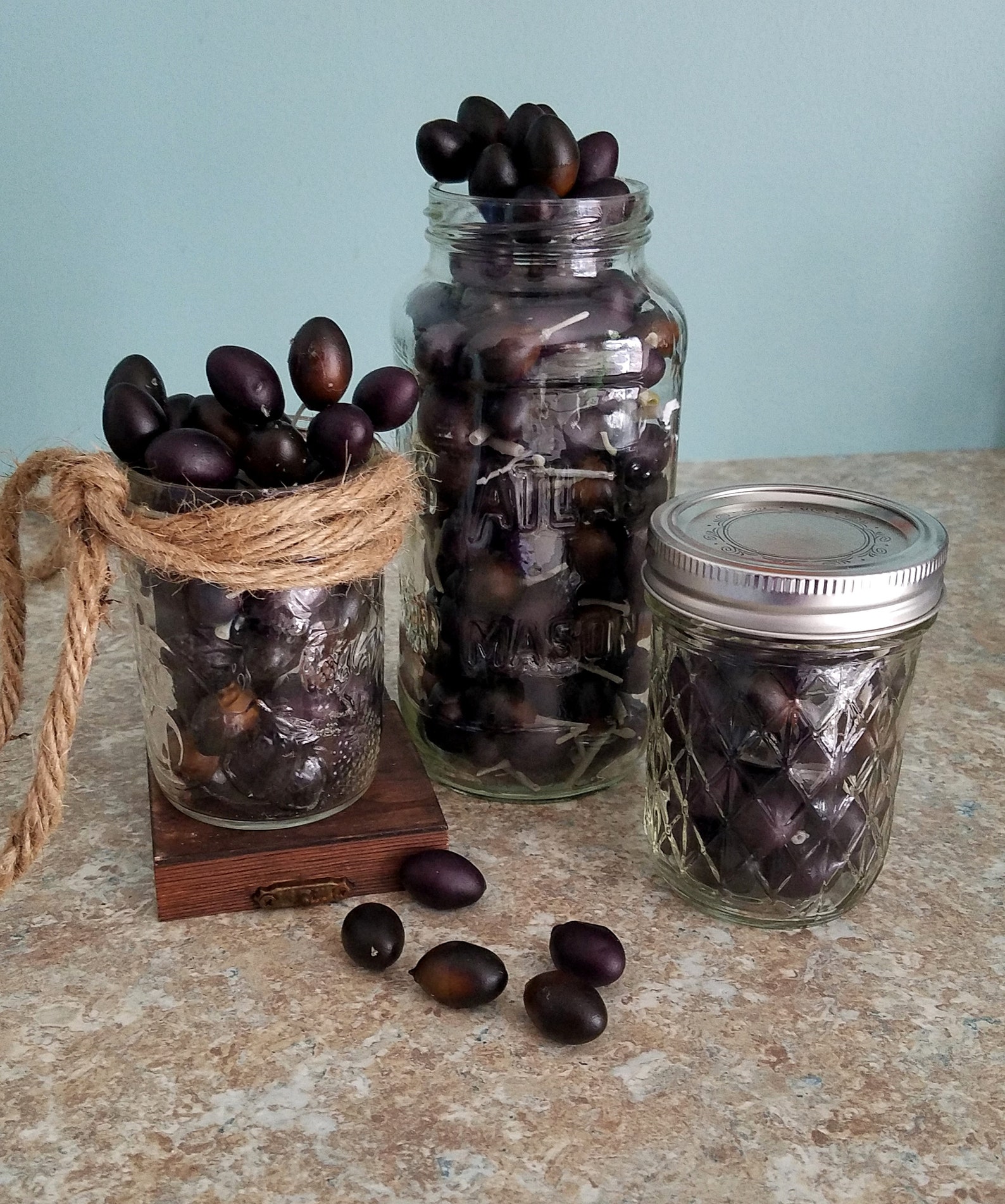 Mason Jar Fillers Artificial Olives Set of 25 Wreath Craft | Etsy