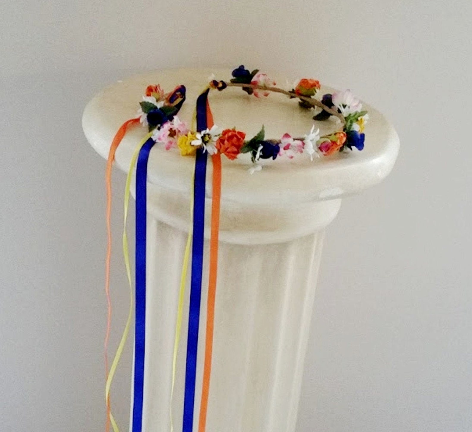 Rainbow Flower Crown Summer Beach Halo Elopement Bride | Etsy