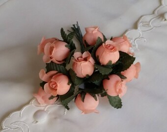 white rosebud flower crown making craft supplies set of 24