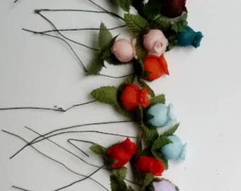 white rosebud flower crown making craft supplies set of 24