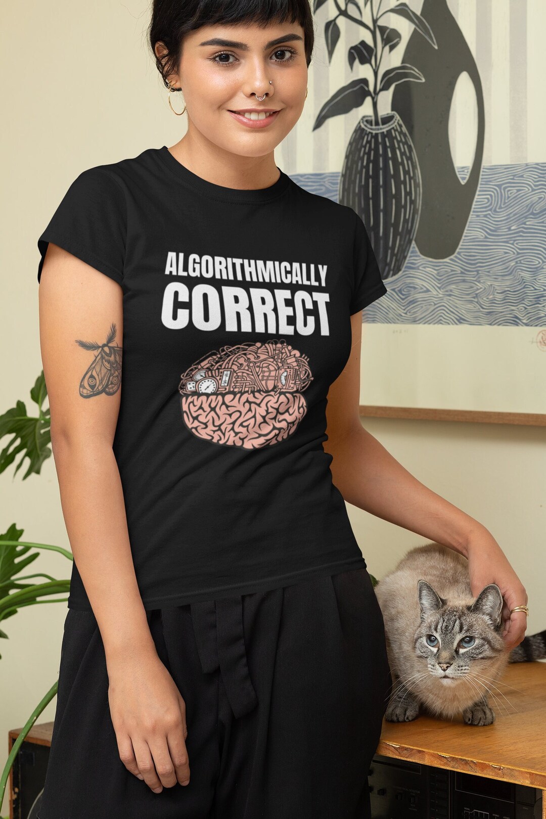 Algorithmically Correct Brain Shirt, Nerd Shirt, Software Engineer ...