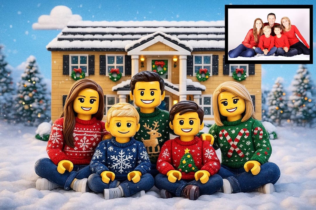 Custom 3D Building Block Portrait – Family or Pet Art (digital File ...