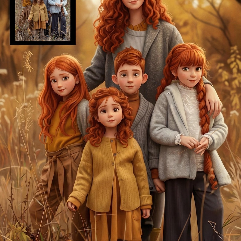 Custom Pixar Portrait - Etsy