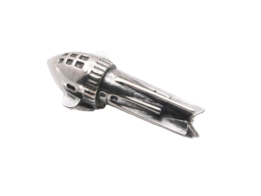 Star Blazer Sterling Silver Lapel Pin, Sci-fi Jewelry, Rocket Ship ...