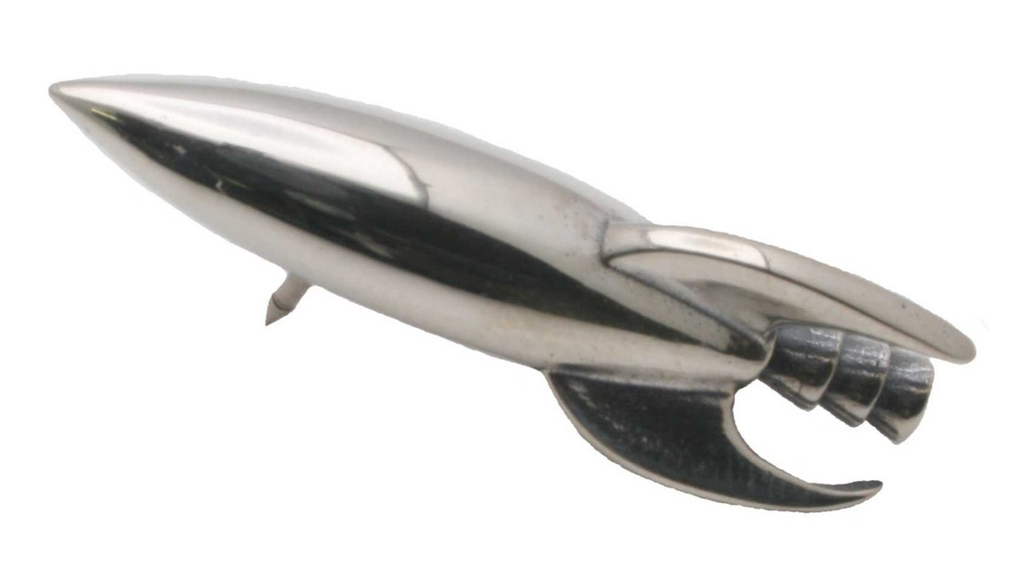 Moon Rocket Sterling Silver Lapel-pin Sci-fi Jewelry Rocket - Etsy