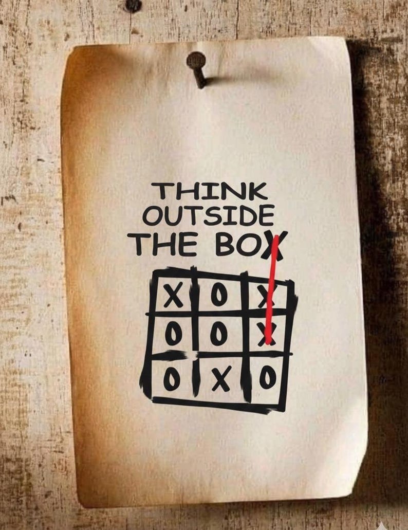Think Outside the Box Art Print, Motivational Office Decor (digital ...