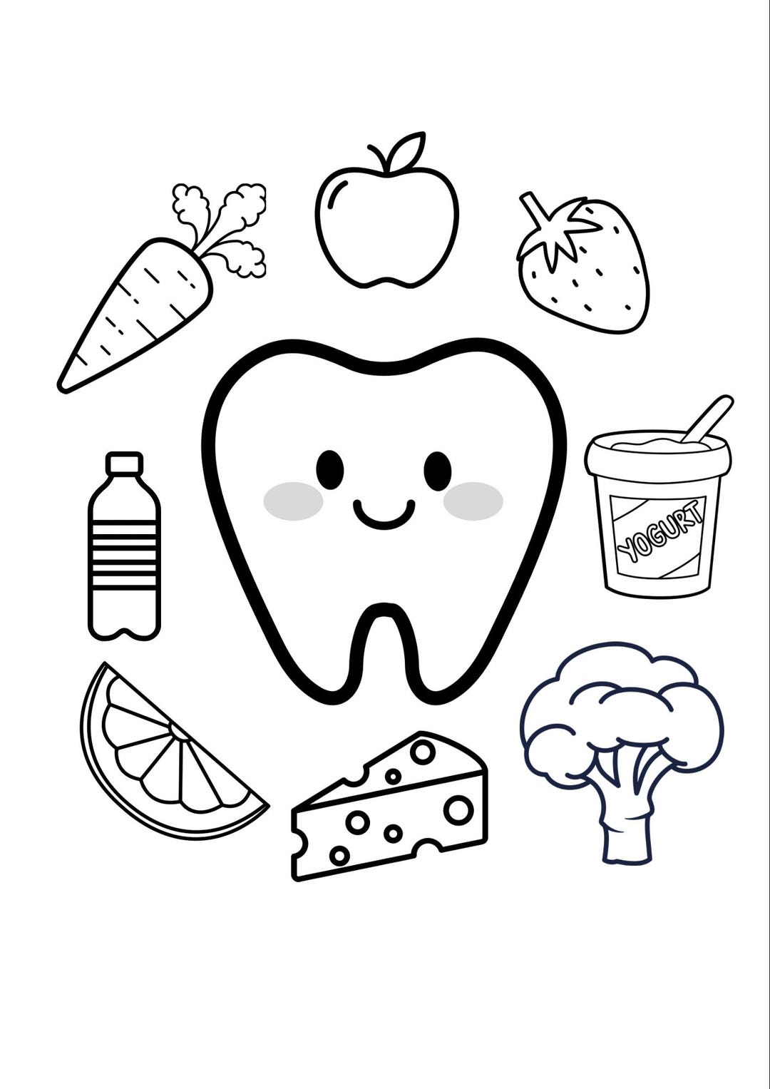 Dental Coloring Page - Etsy