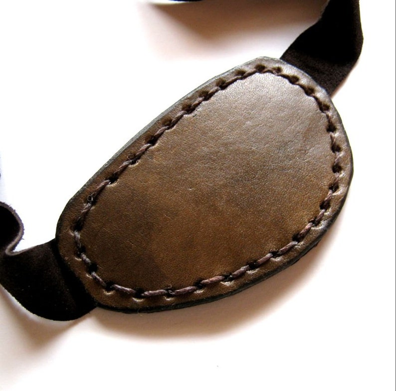 Leather Eyepatch Steampunk Small Eyepatch Brown Eyepatch Eye - Etsy