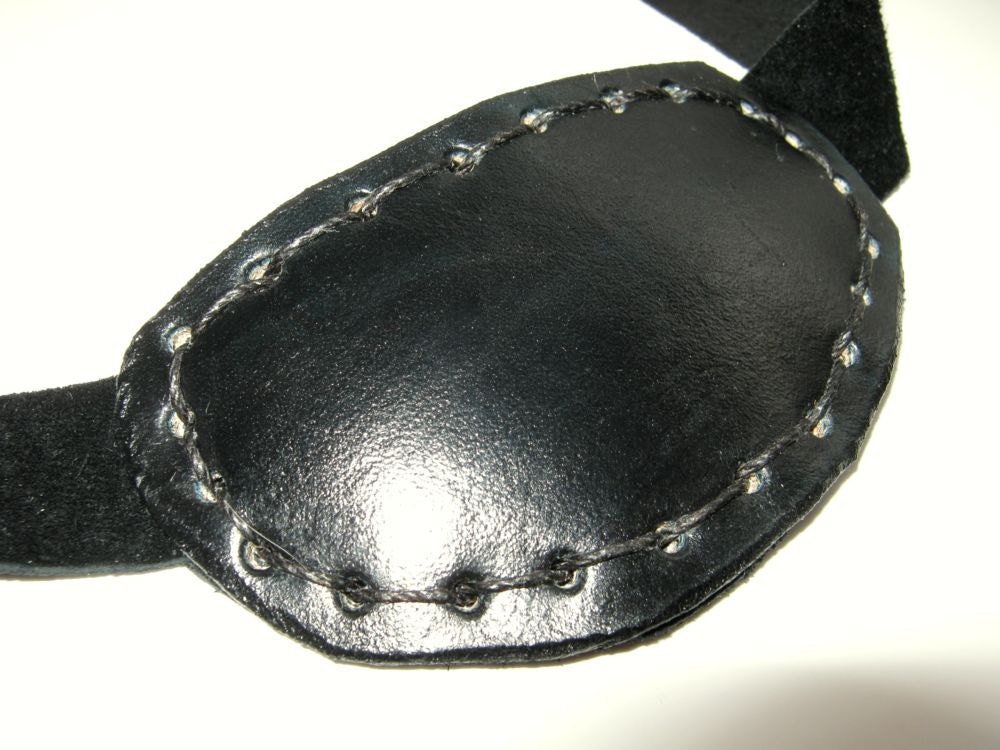 In pelle Eyepatch Steampunk piccola benda sull'occhio nero Eyepatch Eye ...