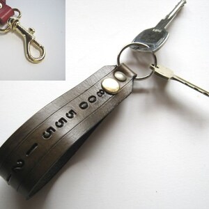 Personalized Leather Key Clip Leather Custom Snap Loop Fob Keychain ...