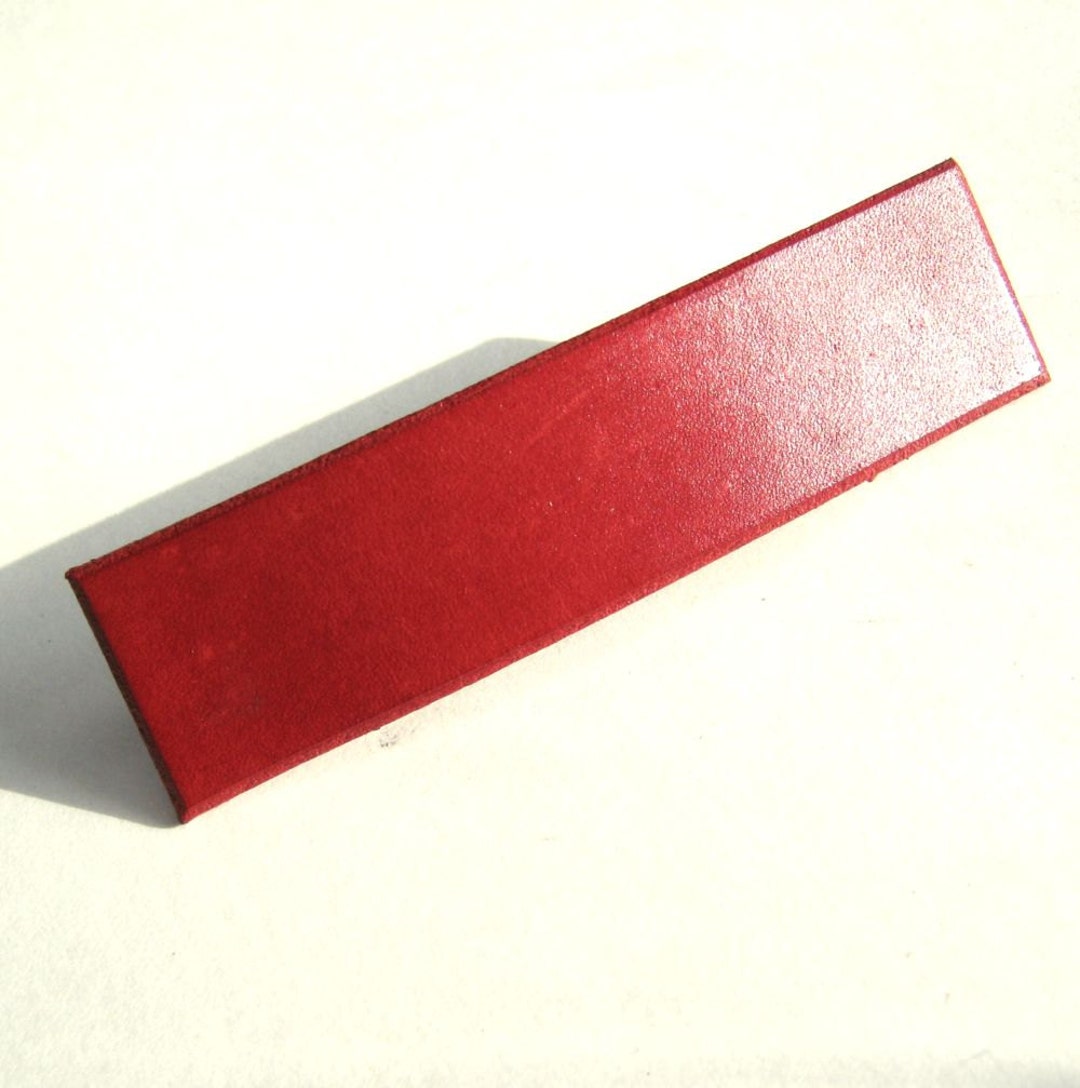 Red Barrette Leather Barrette Red Leather Hair Clip - Etsy