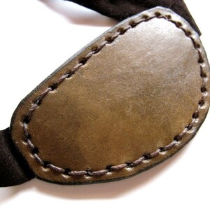 Leather Eyepatch Steampunk Small Eyepatch Brown Eyepatch Eye Patch ...