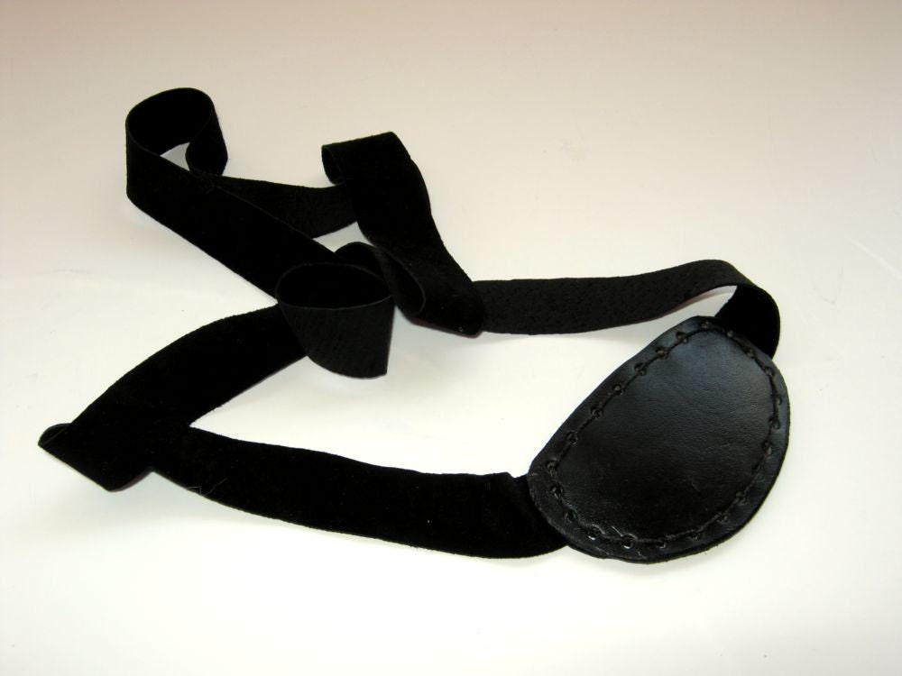 In pelle Eyepatch Steampunk piccola benda sull'occhio nero Eyepatch Eye ...