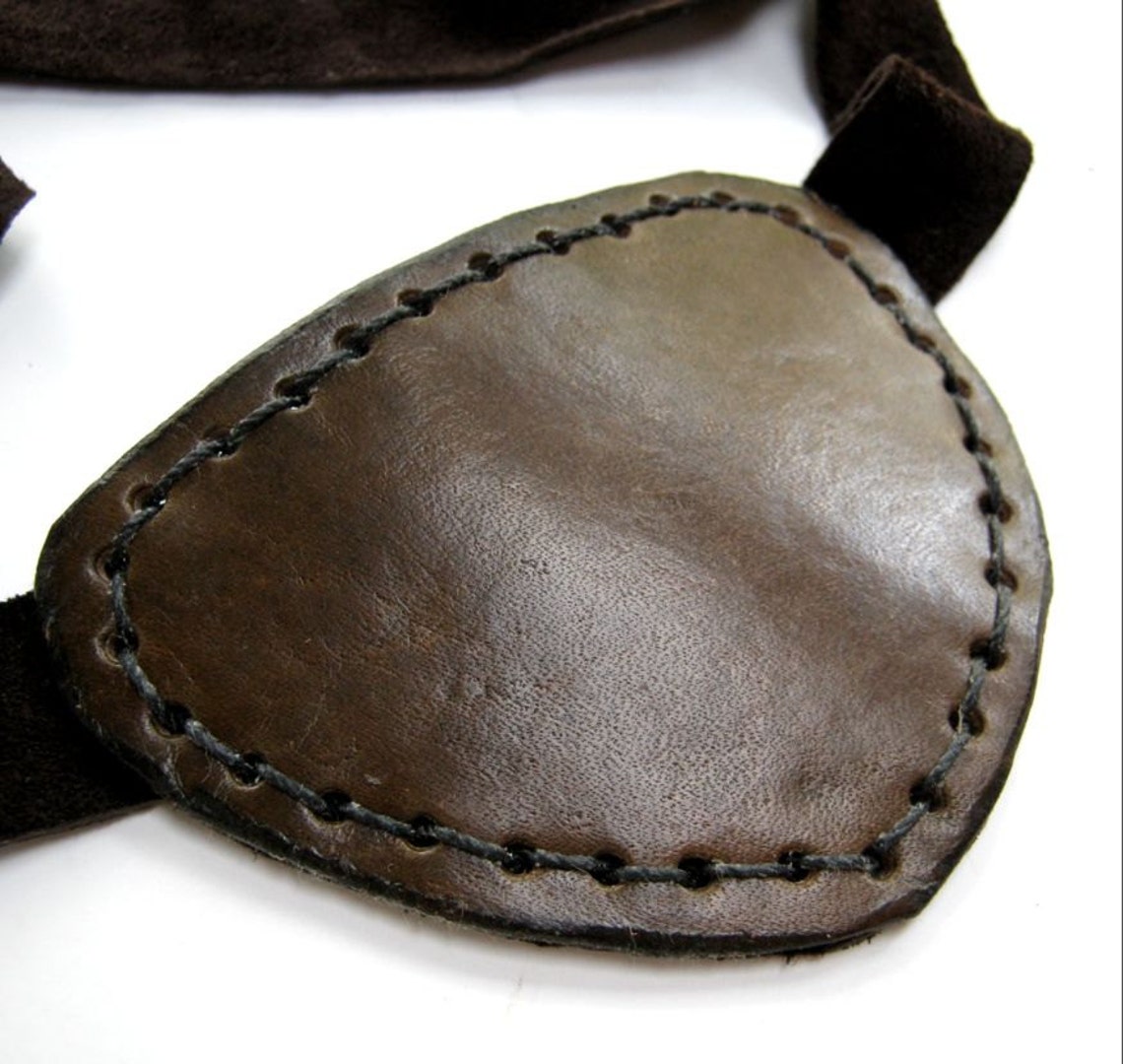 Brown Leather Eye Patch Steampunk Dark Brown Eyepatch Pirate Cosplay - Etsy