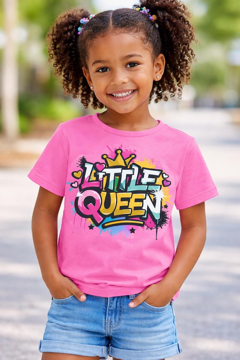Little Queen DTF Transfer, Graffiti Crown Heat Transfer Decal - Etsy