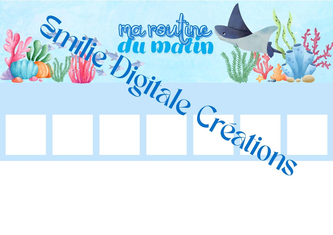 Ocean Routine for Children (printable A4) - Morning and Evening ...