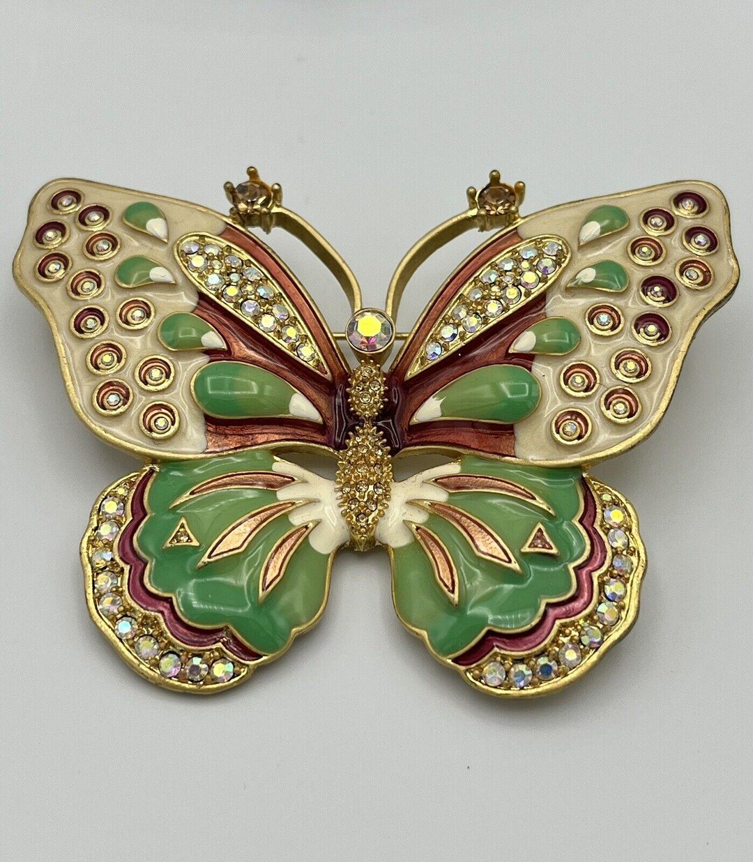 Vintage AVON Kenneth Jay Lane Pastel Butterfly Pin Brooch Enamel ...