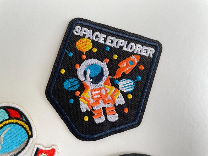 Space Explorer Patch Astronaut UFO Alien Embroidery Patch Galaxy Rocket ...