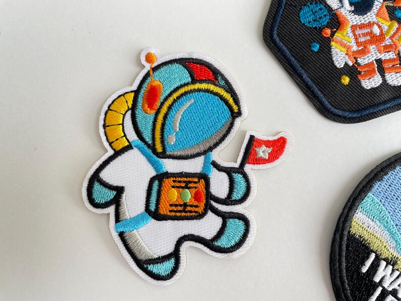 Space Explorer Patch Astronaut UFO Alien Embroidery Patch Galaxy Rocket ...