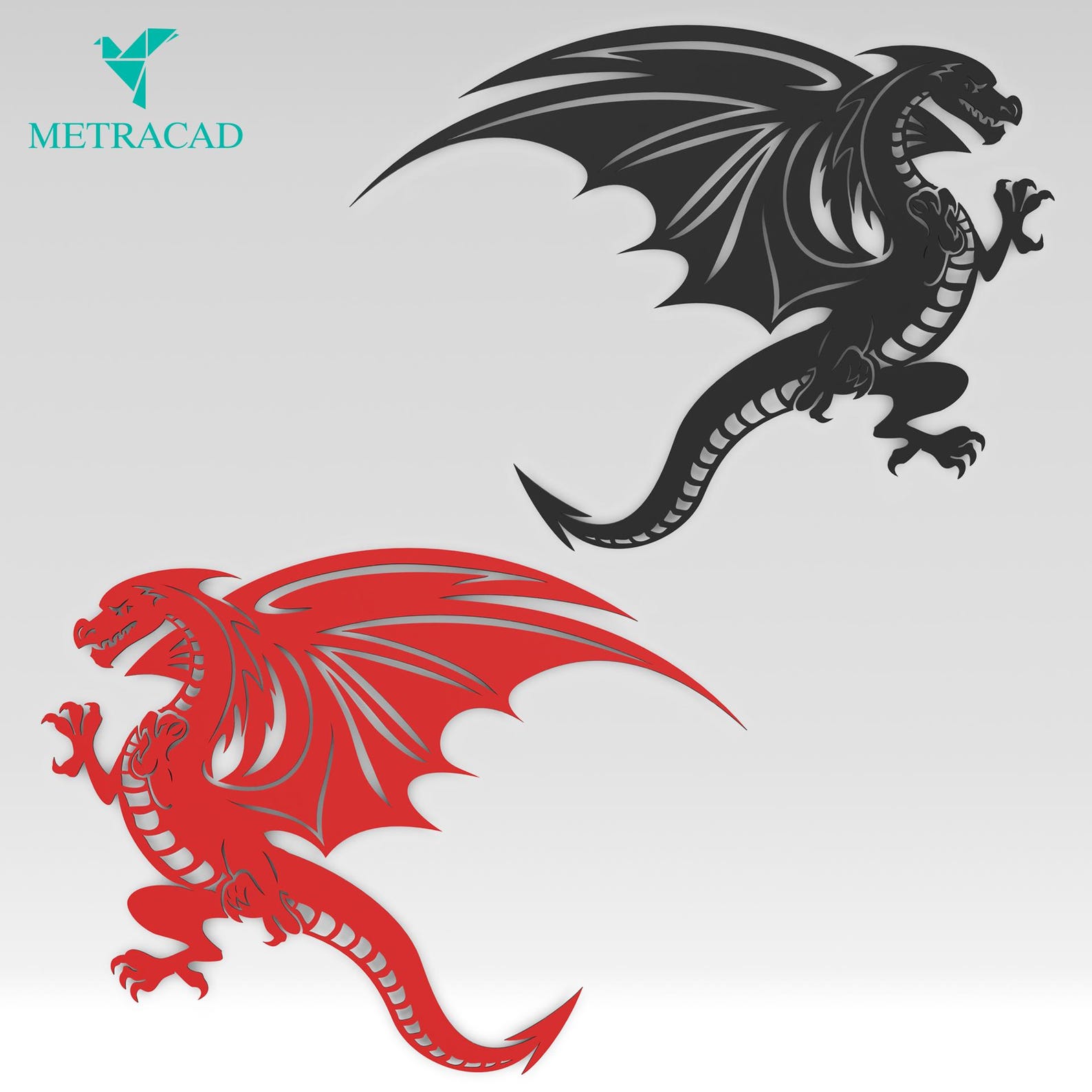 Dragon Wall Art - Laser Cut File (DXF, DWG, CDR) - Etsy