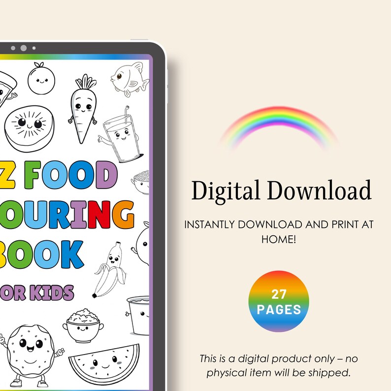 A-Z Food Alphabet Coloring Book: Tracing & Activity Pages (printable ...