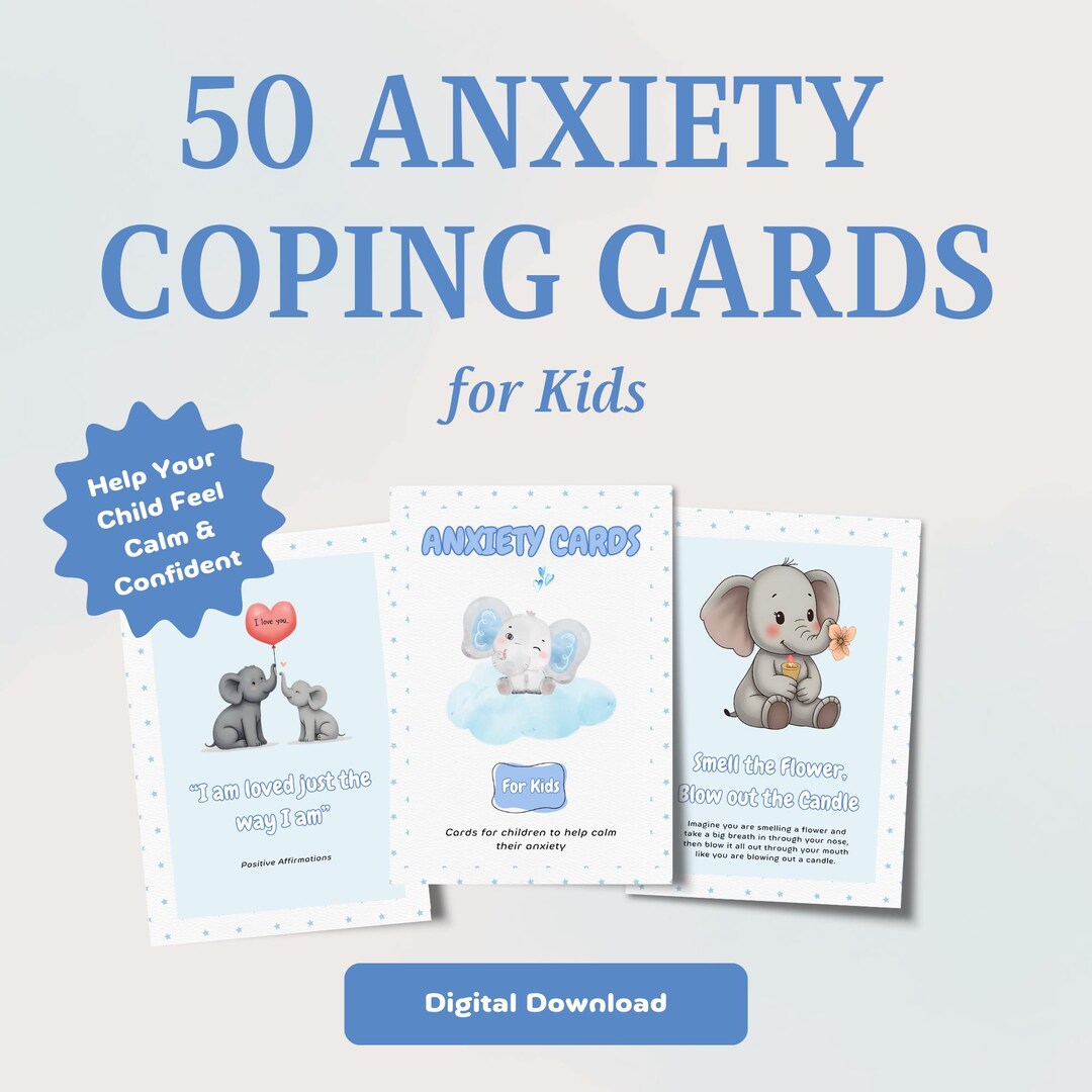 Anxiety Coping Cards for Kids: Calming Techniques & Affirmations ...