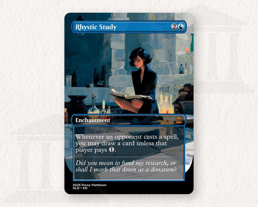 Rhystic Study | Proxy Card (left) - Etsy
