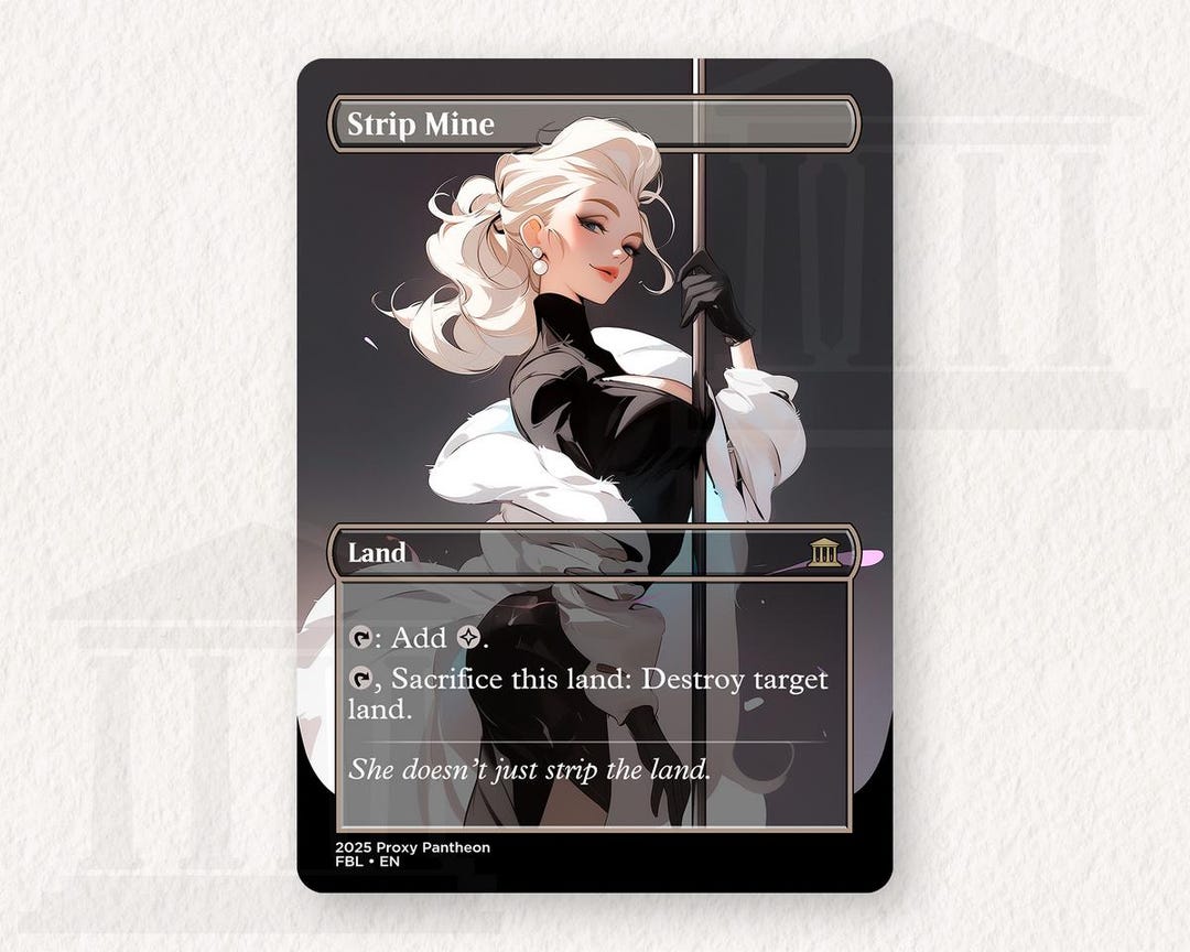 Strip Mine Land | Proxy Card | Anime Waifu - Etsy