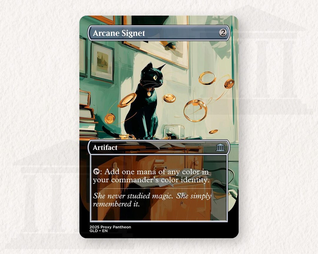 Arcane Signet (black Cat) | Proxy Card - Etsy UK