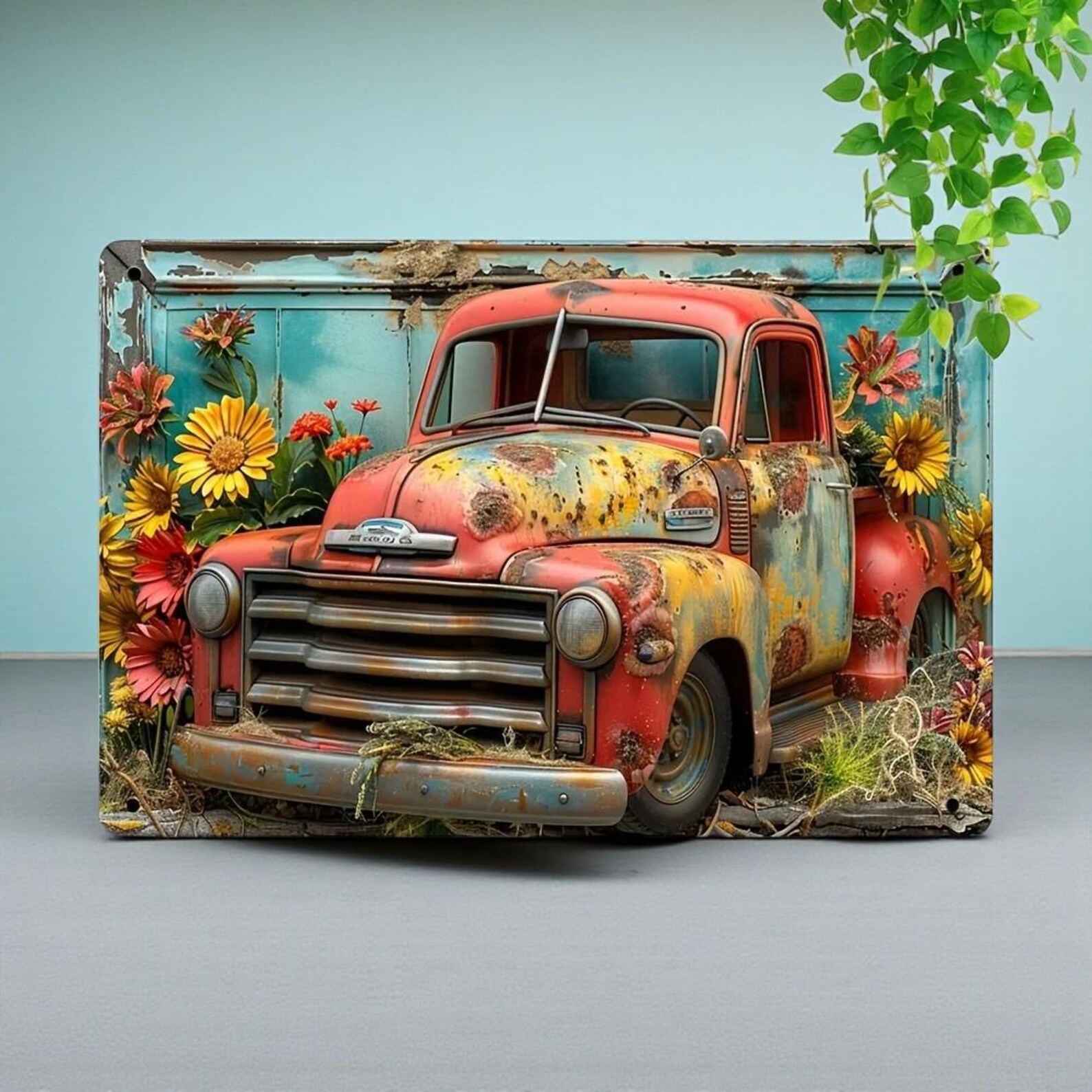 Sports Car Metal Tin Sign Retro Garage Wall Decor Man Cave Art Auto ...