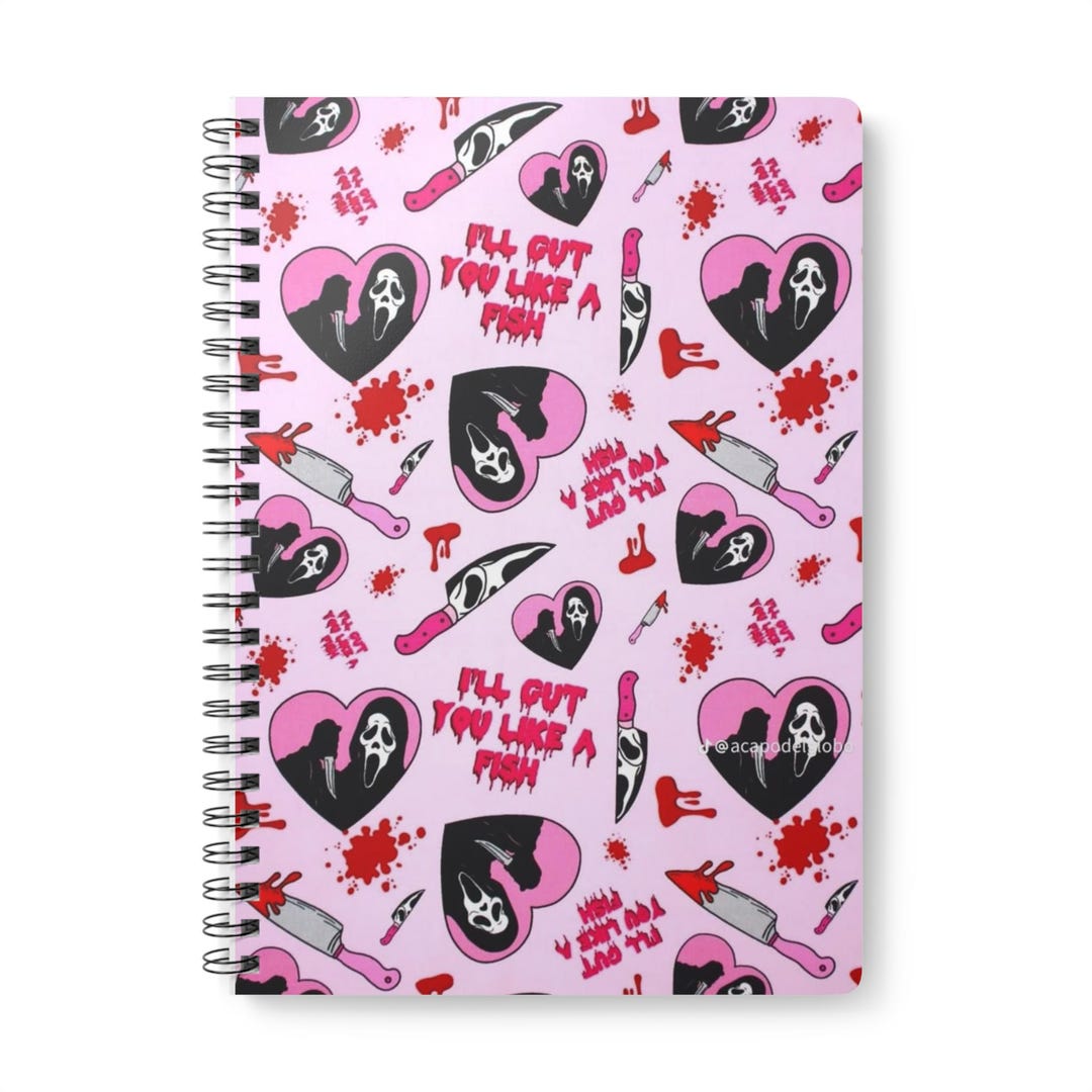 Ghostface Love Notebook With Heart Design, A5, Cute Journal for Writers ...