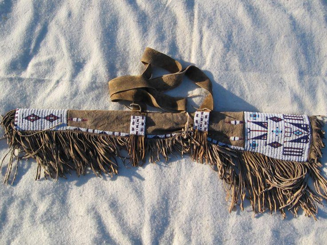 Indian Beaded Native American Rifle Scabbard Sioux Style Suede Leather ...